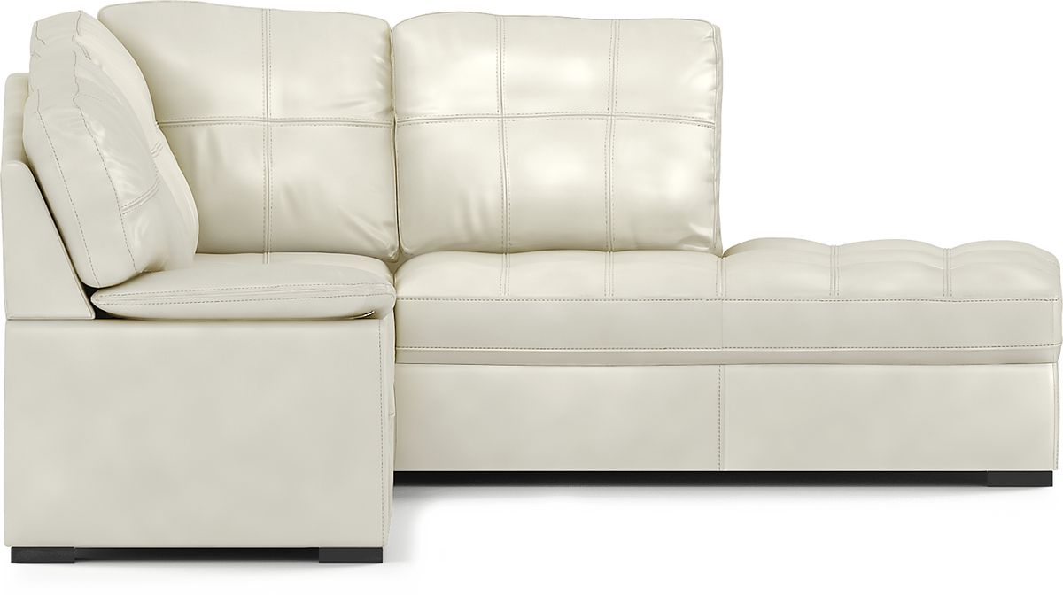 Bexley Square Cream Beige Polyester Fabric 2 Pc Right Arm Chaise ...