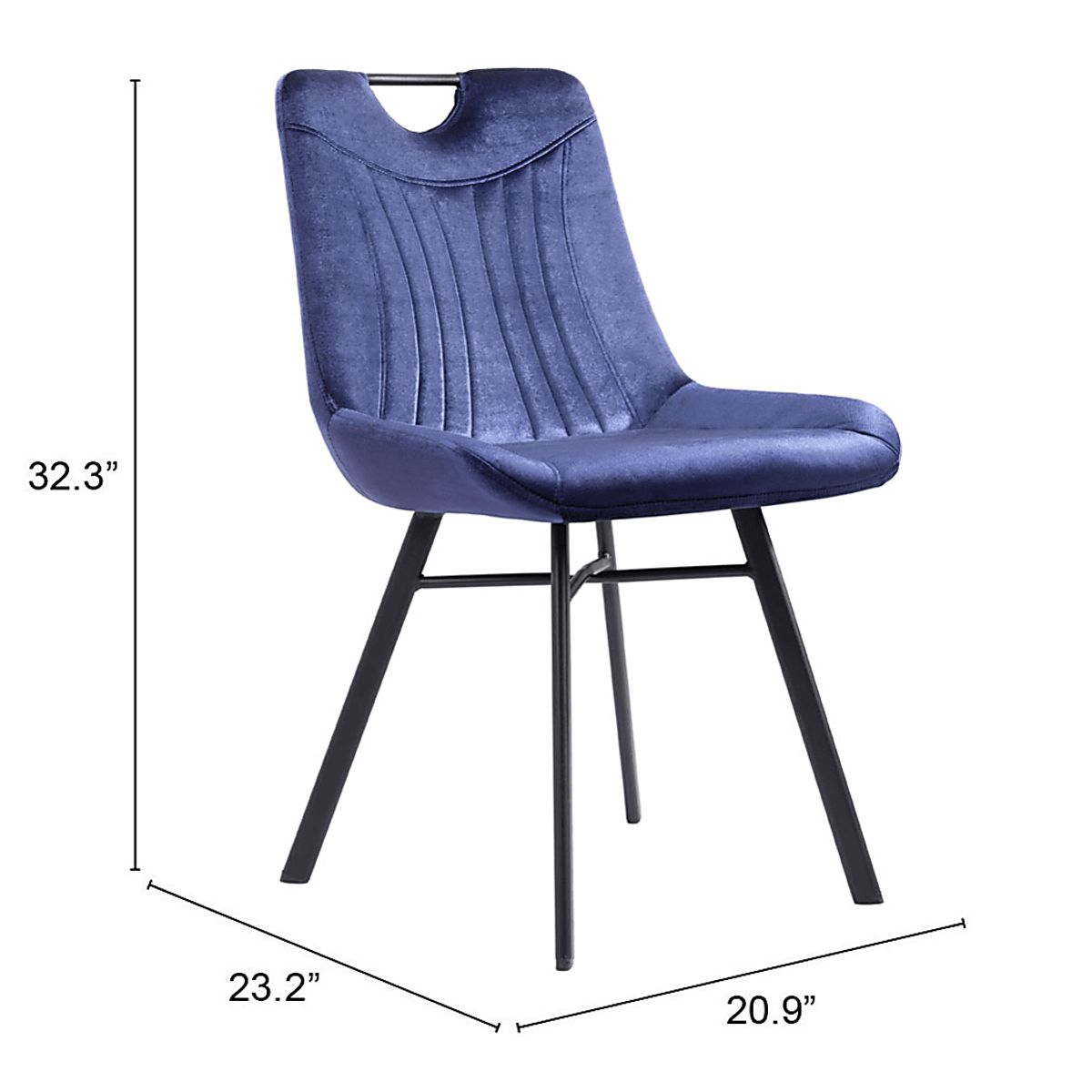 Bidelle Black Black,Colors Polyester Fabric Dining Chair Set Of 2 ...