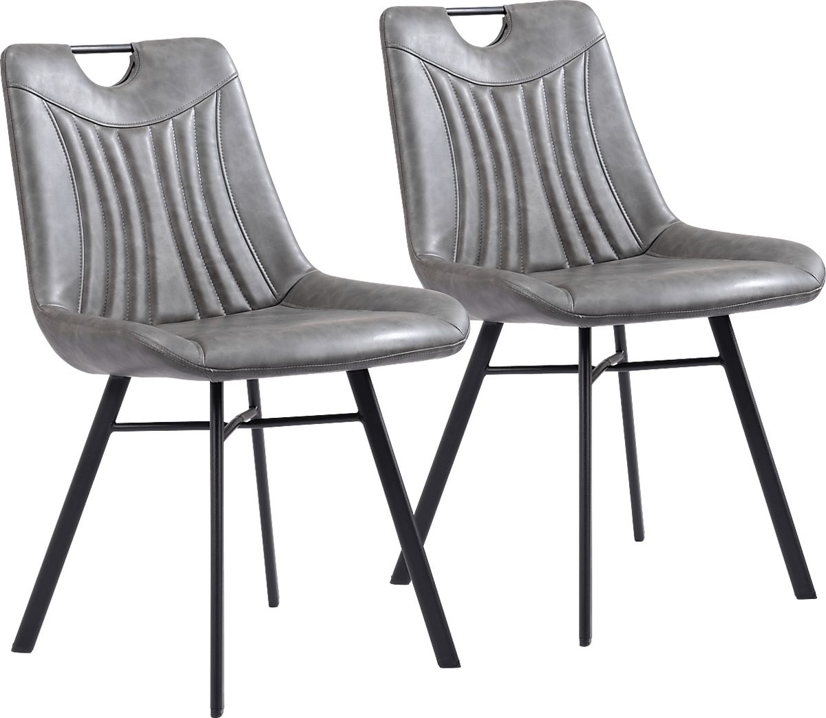 Bidelle Black Black,Colors Polyester Fabric Dining Chair Set Of 2 ...