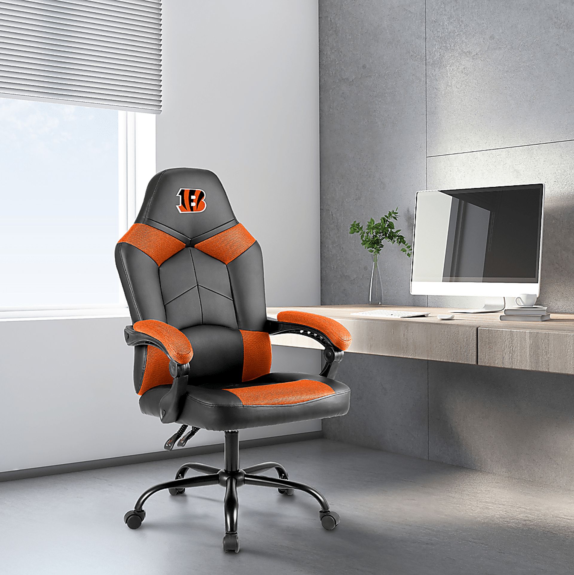 Big Team Orange Orange,Red Polyester,Steel,Vinyl Fabric Office Chair ...