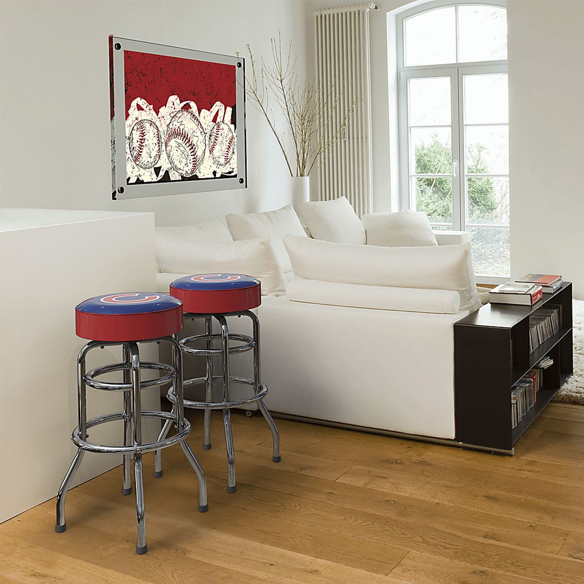 Big Team Mlb Chrome Metal Swivel Bar Height | Rooms to Go