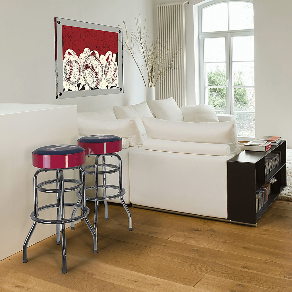 Big Team Mlb Chrome Metal Swivel Bar Height | Rooms to Go