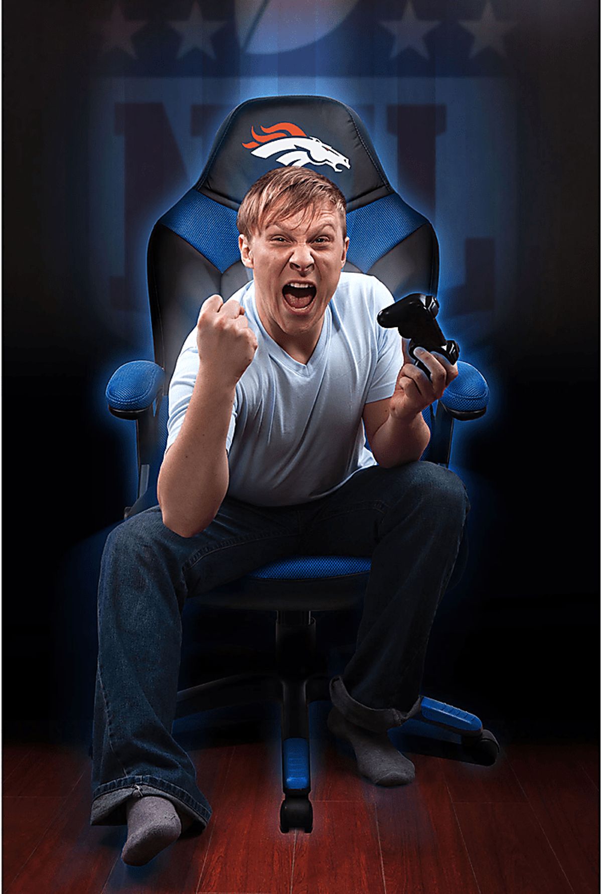 Big Team Blue Gaming Chair | Rooms to Go