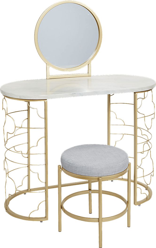 Biglin Gold Vanity Set - Rooms To Go