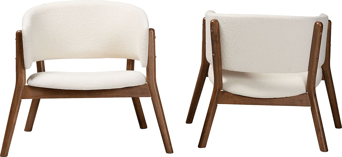 Bigney Cream Beige Polyester Fabric Accent Chair, Set Of 2 | Rooms to Go