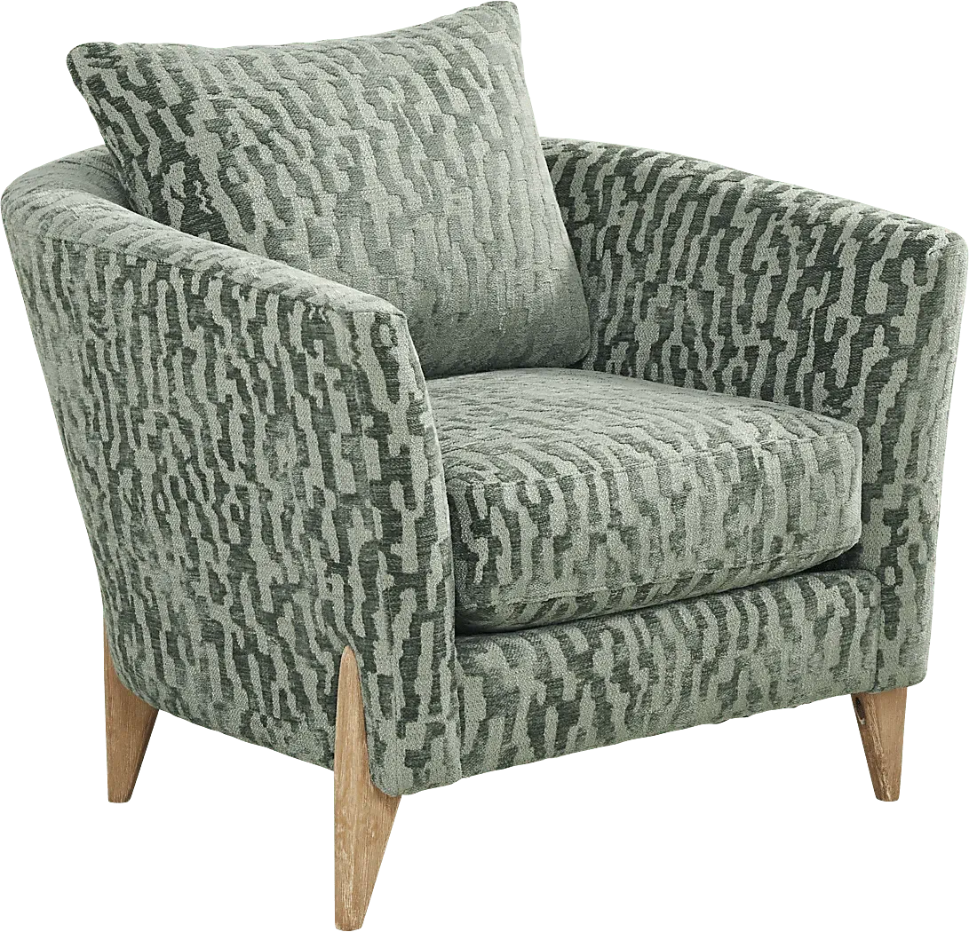 Biko Sage Green Chenille Fabric Accent Chair | Rooms to Go
