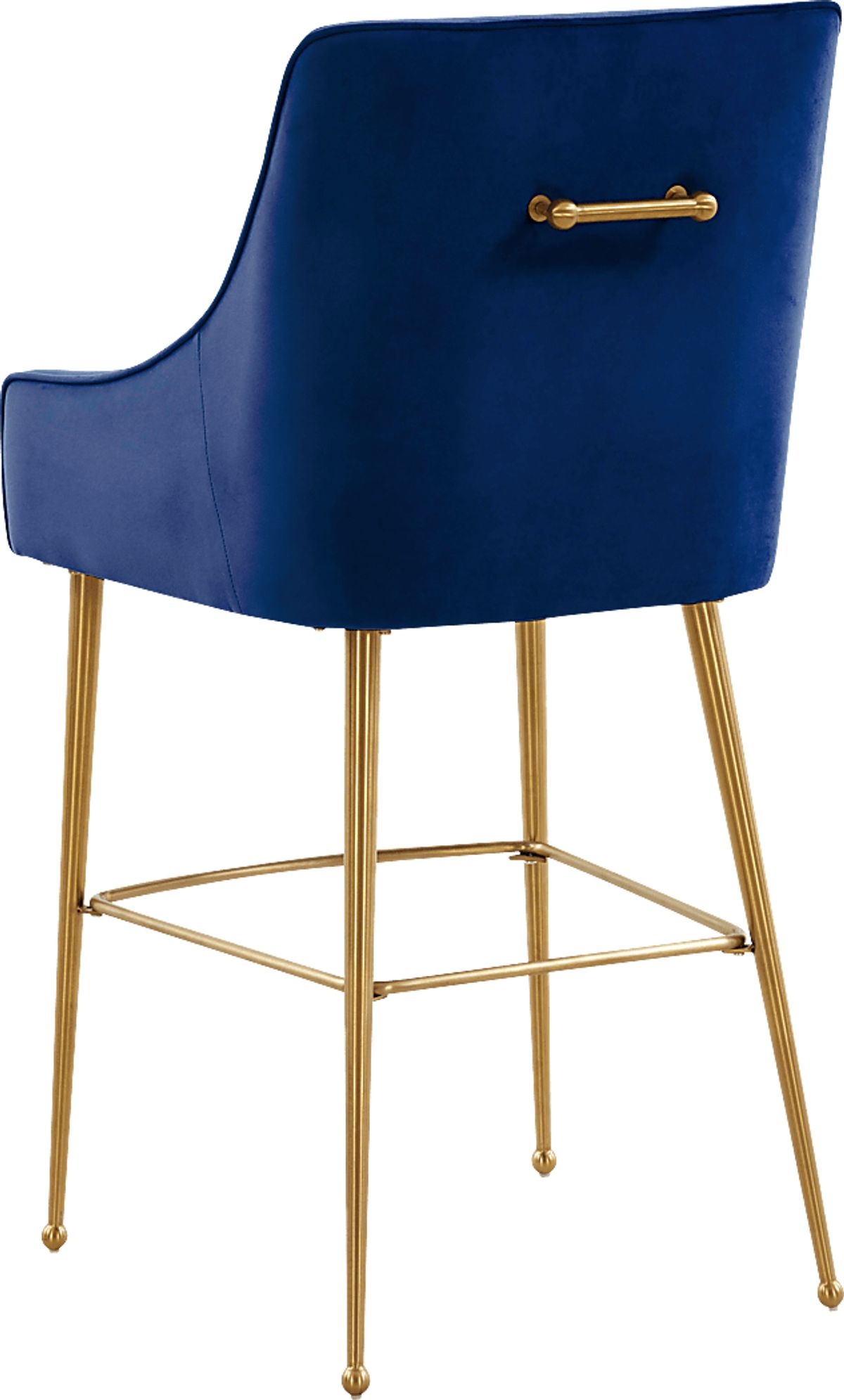 Bilburston Gold Colors,Metal Navy Blue Polyester Fabric Counter Stool ...