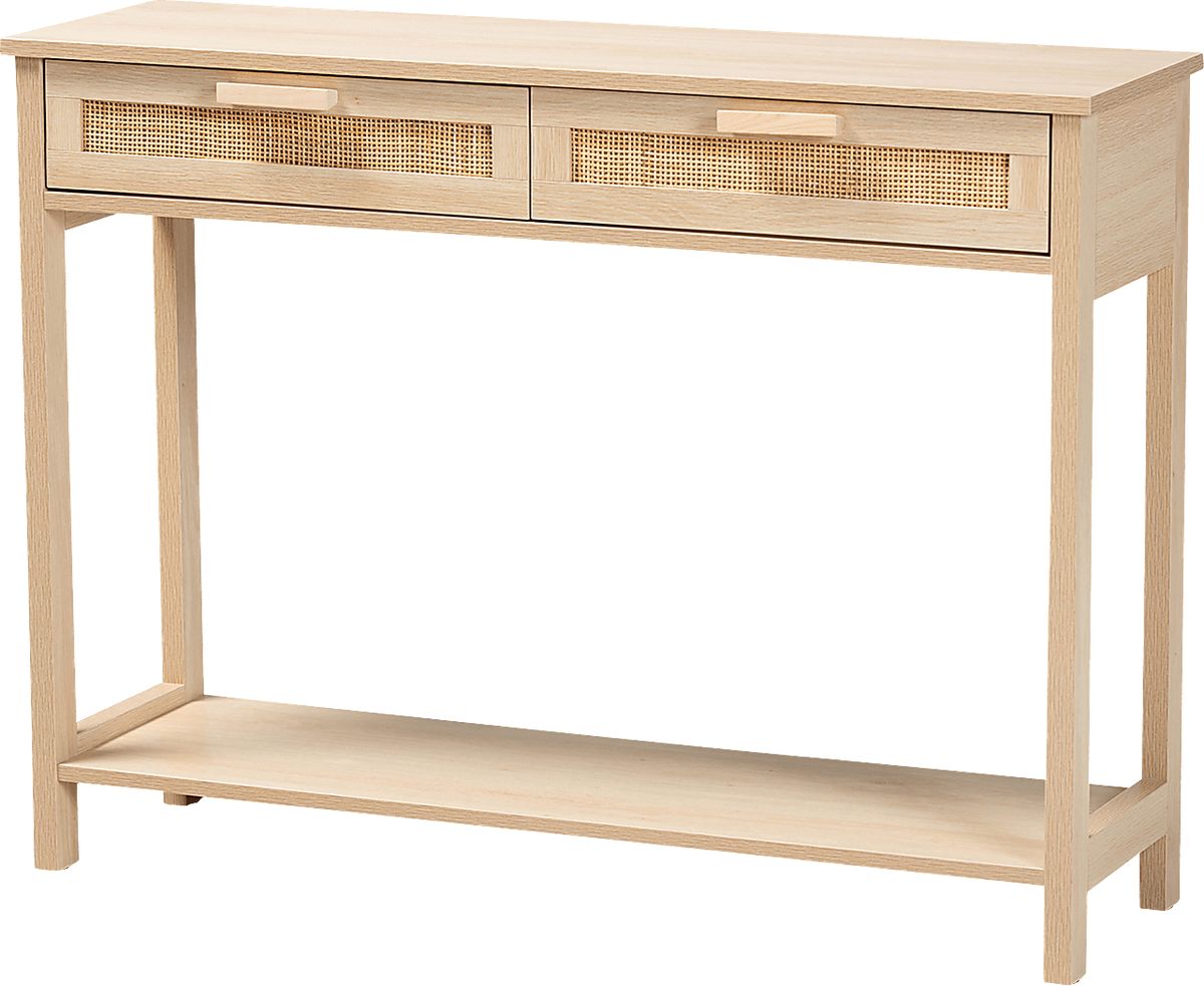 Billiane Brown Dark Wood Light Sofa Table | Rooms to Go