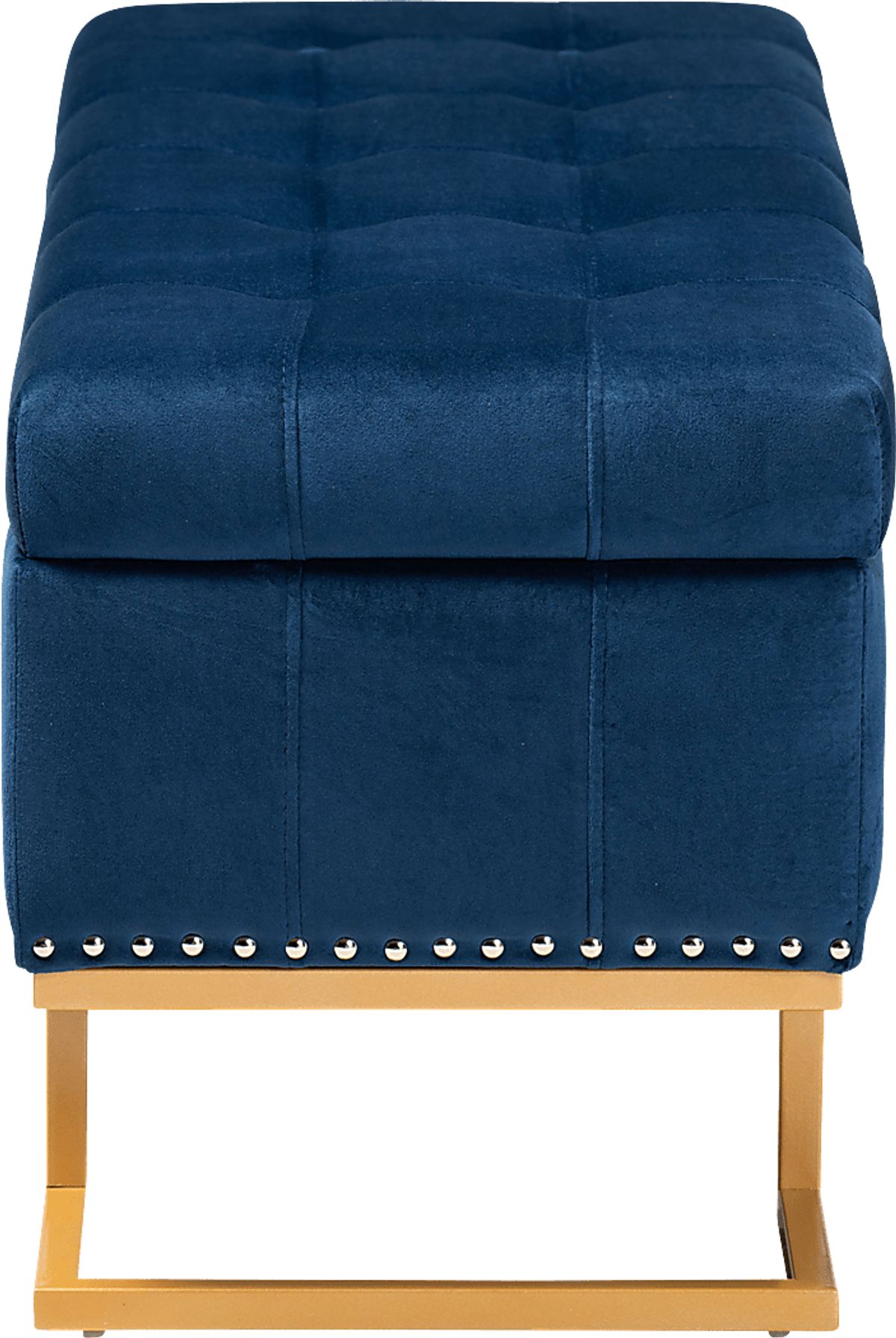 Binewood Blue Polyester Fabric Storage Ottoman | Rooms to Go
