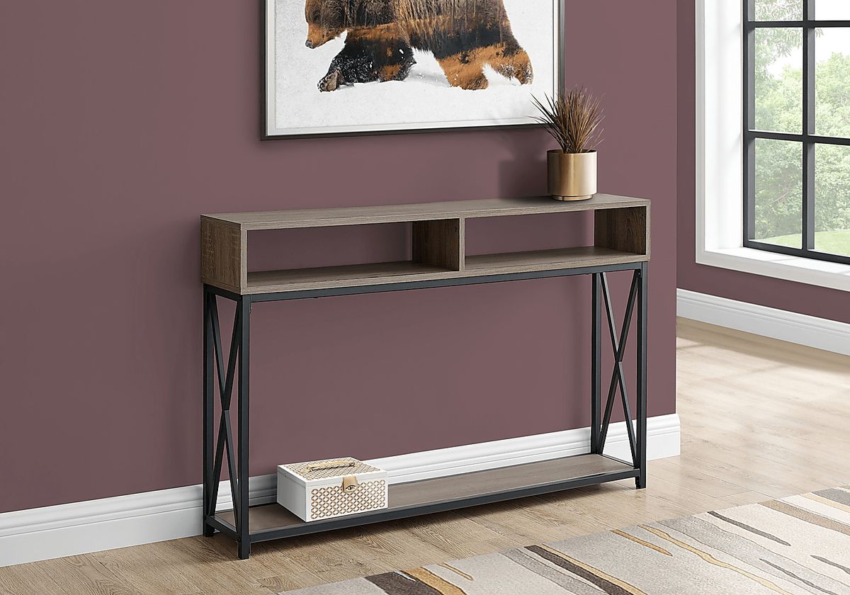 Binghampton Taupe Colors,Light Wood Console Table | Rooms to Go