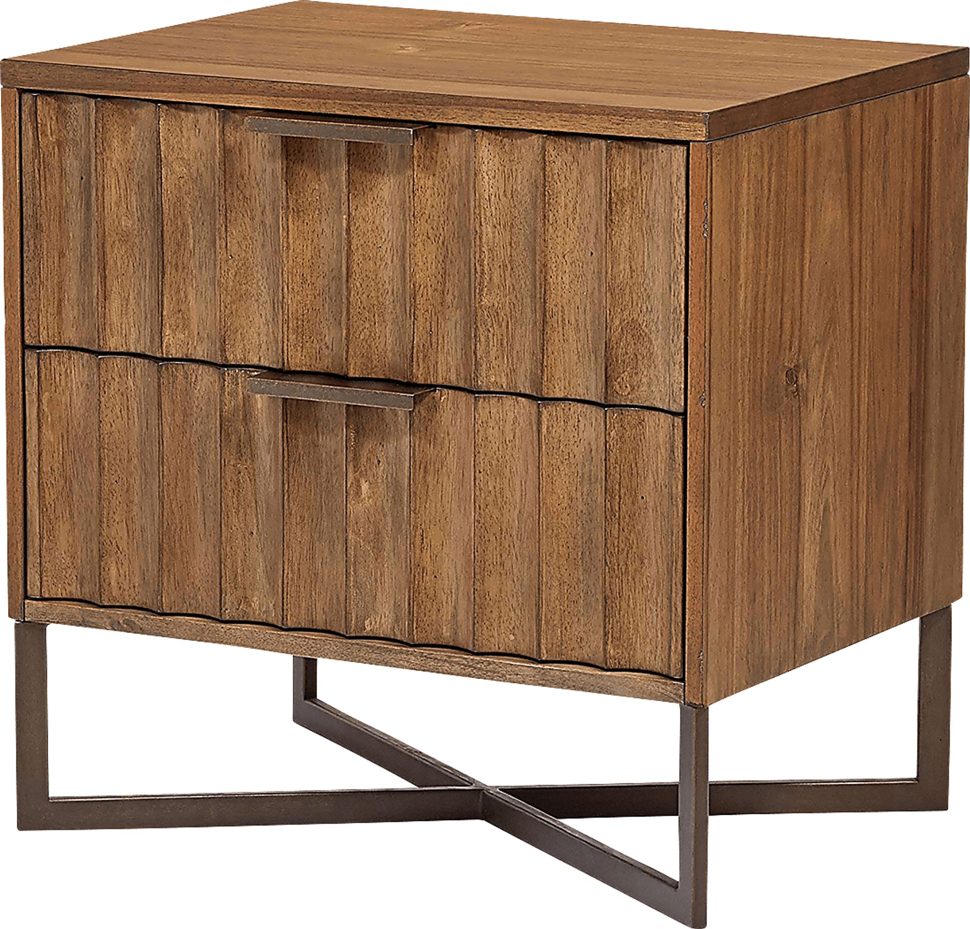 Bitteroot Brown Dark Wood Nightstand | Rooms to Go