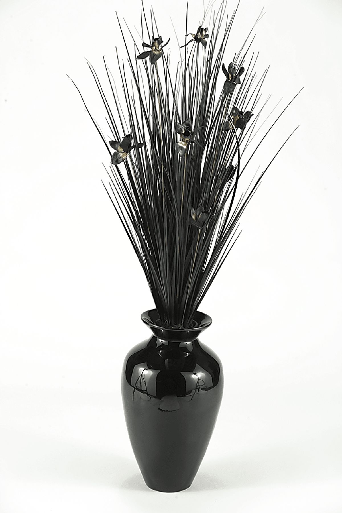 Black Ting With Blossoms Silk Floral | Rooms to Go