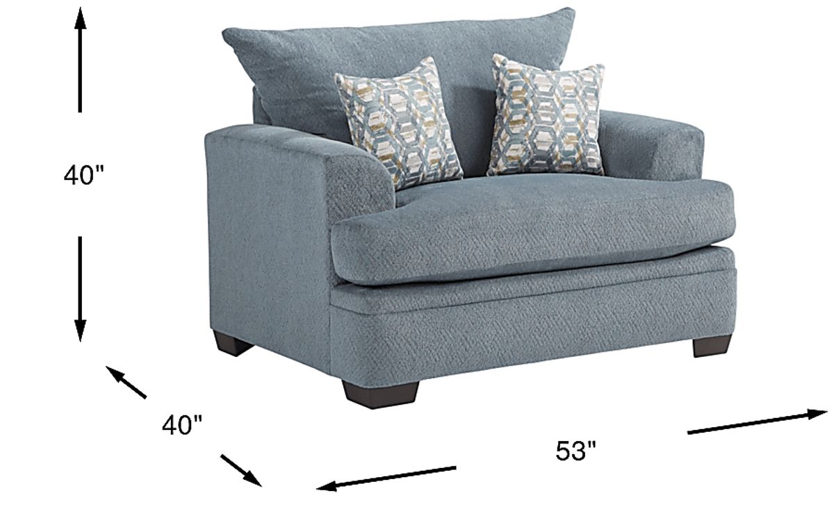 Blair Park Bluestone Chenille Fabric Chair | Rooms to Go
