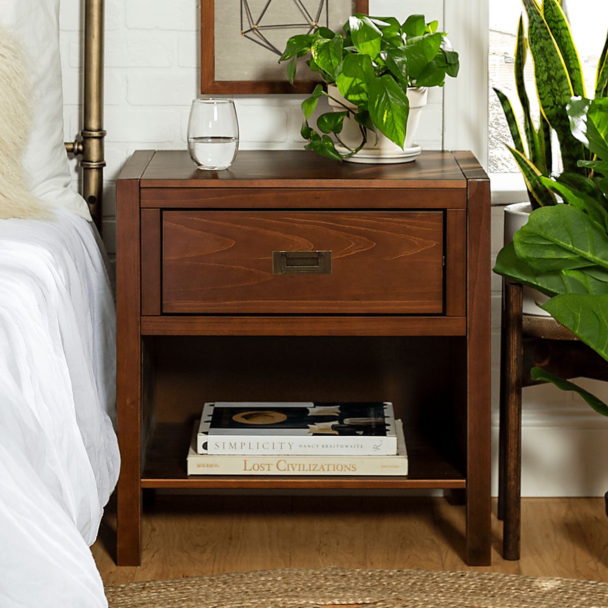 Blairbeth Walnut Dark Wood Nightstand | Rooms to Go