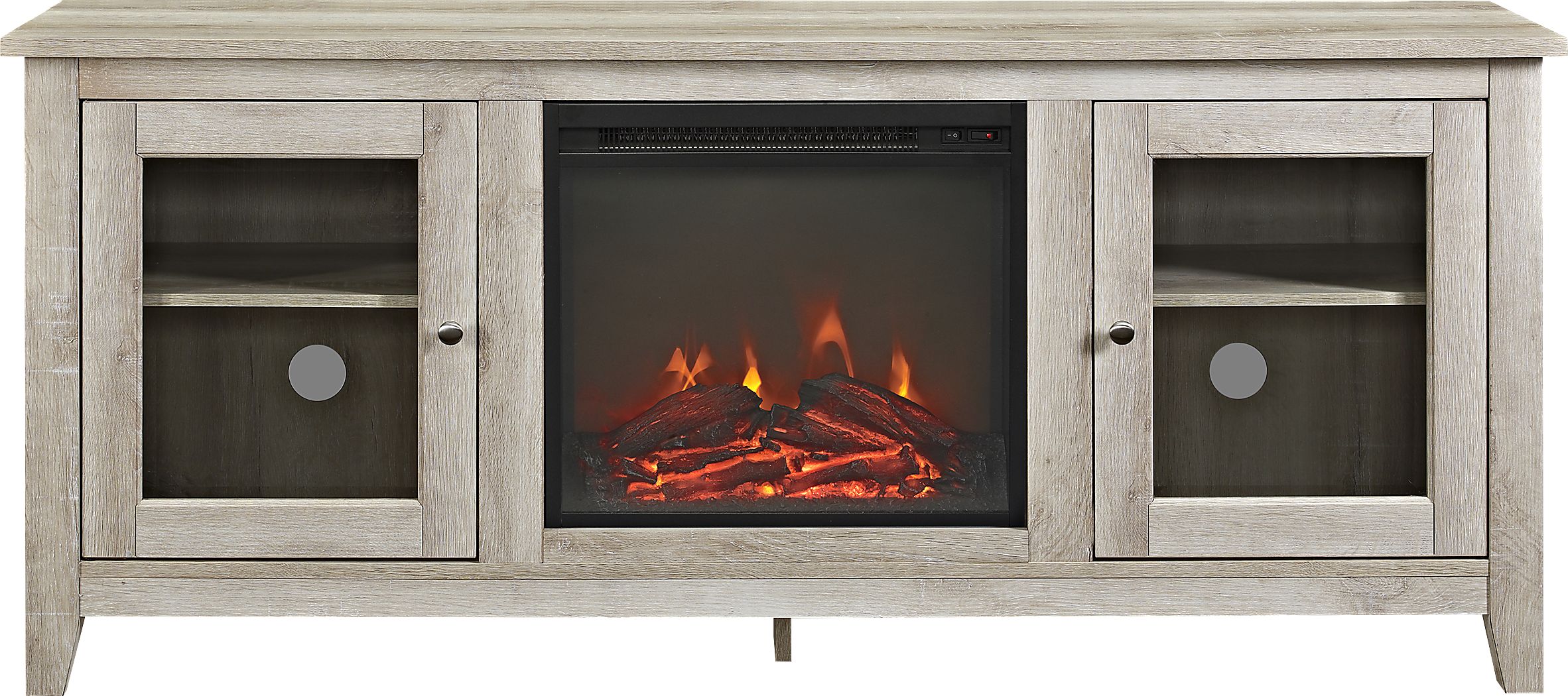 Blaize White Colors,White Firebox Console | Rooms to Go