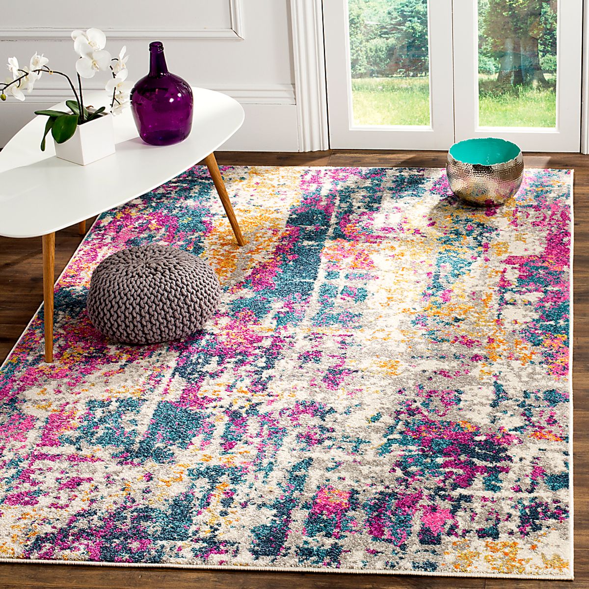 Blanton Rowe Blue Polypropylene Fabric Rug | Rooms to Go