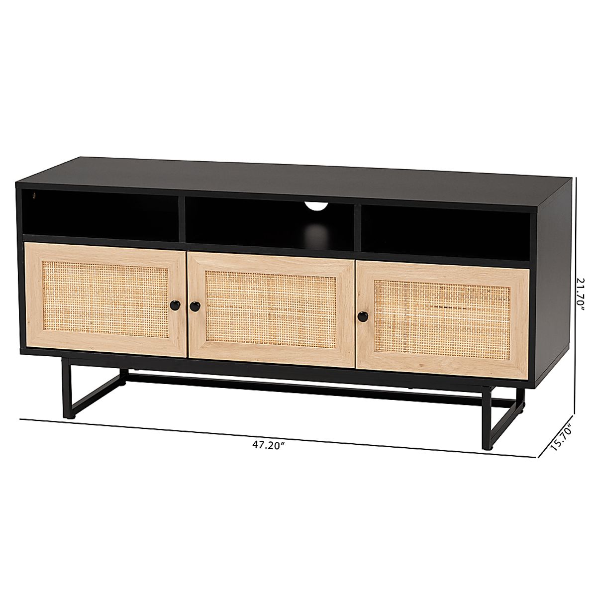 Blesch Black 47.5" Console | Rooms to Go