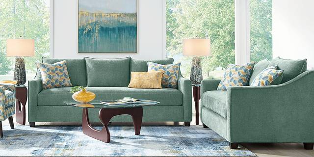 Seafoam blue couch store