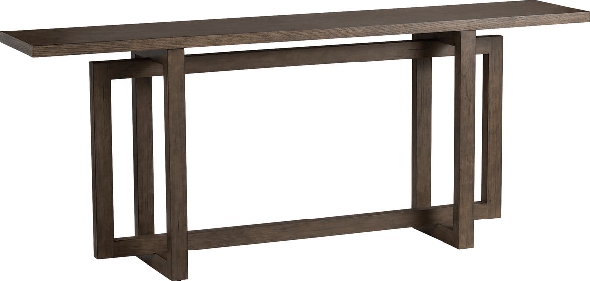 Bluetronics Brown Dark Wood Console Table | Rooms to Go