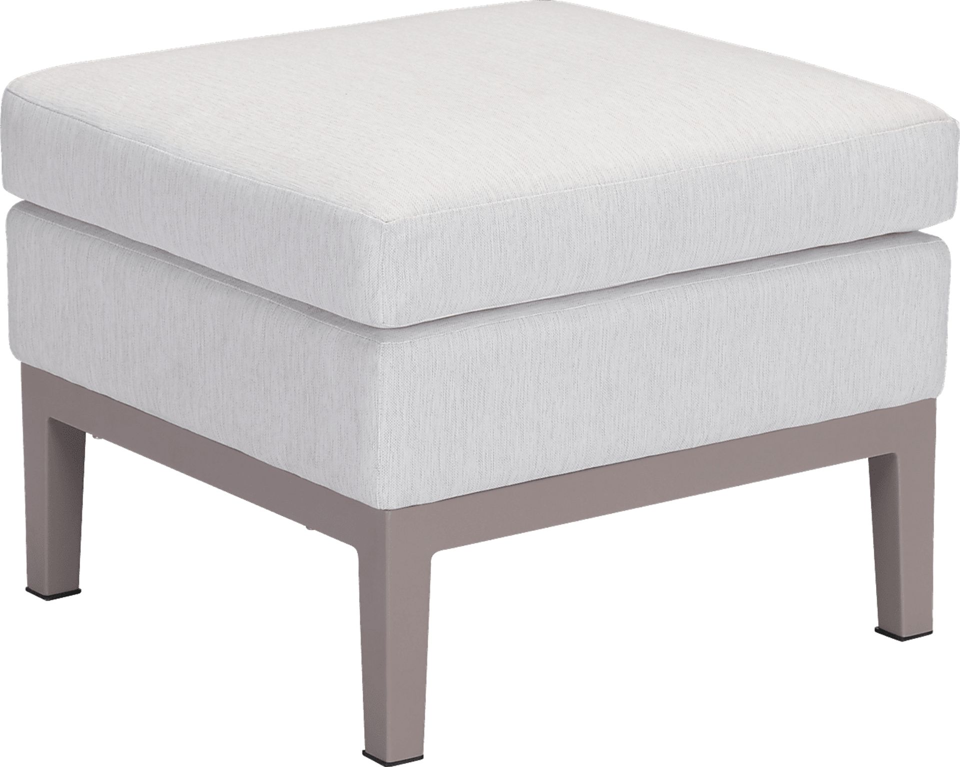 Bodhi Beach White Colors,White Aluminum Outdoor Ottoman | Rooms to Go