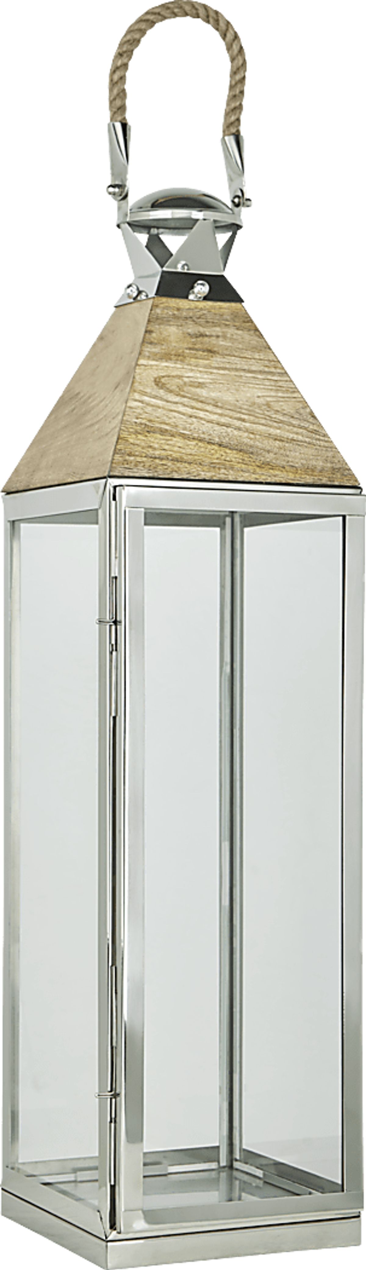 Bodnam Bay Silver Gray Outdoor Lantern | Rooms to Go