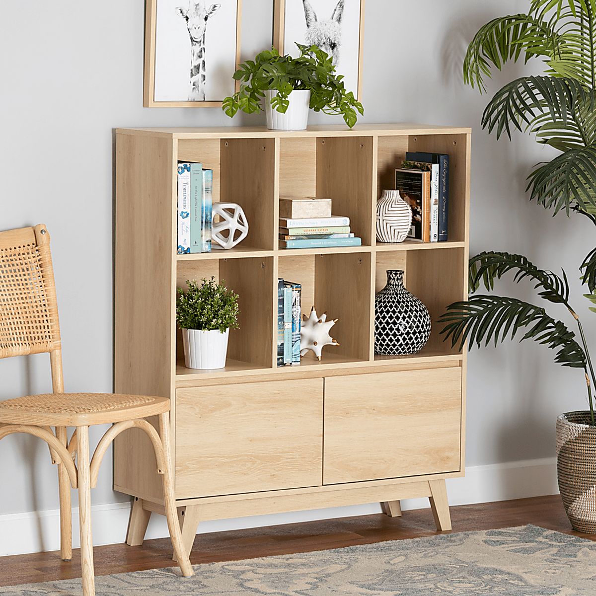 Bogachiel Brown Dark Wood Bookcase | Rooms to Go