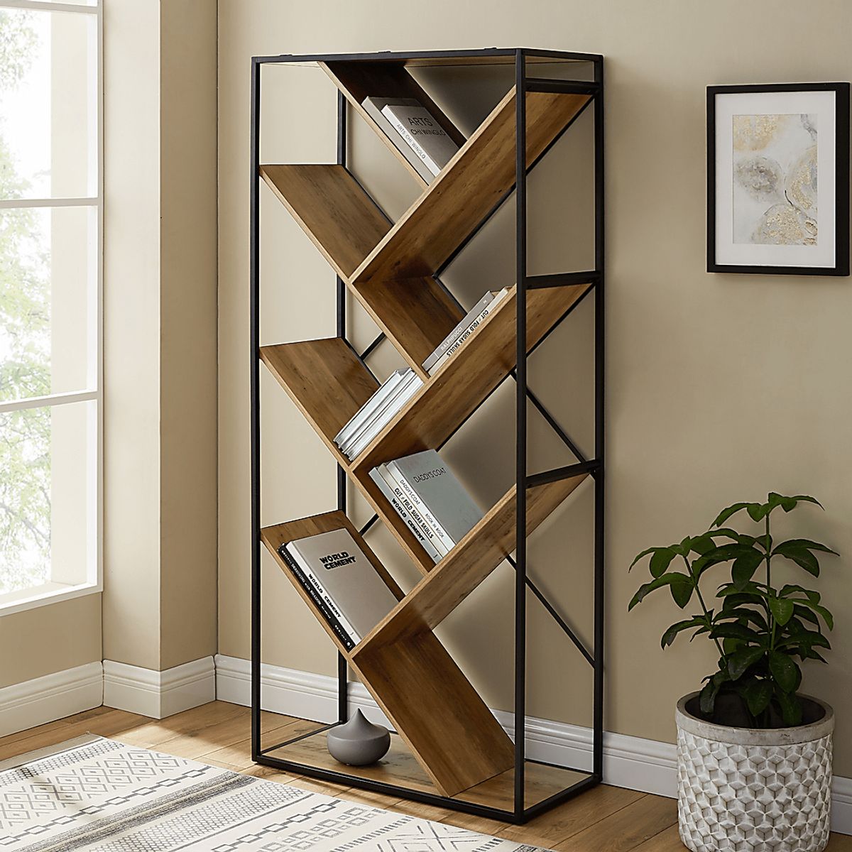 Bolyenwood Dark Brown Wood Bookcase | Rooms to Go