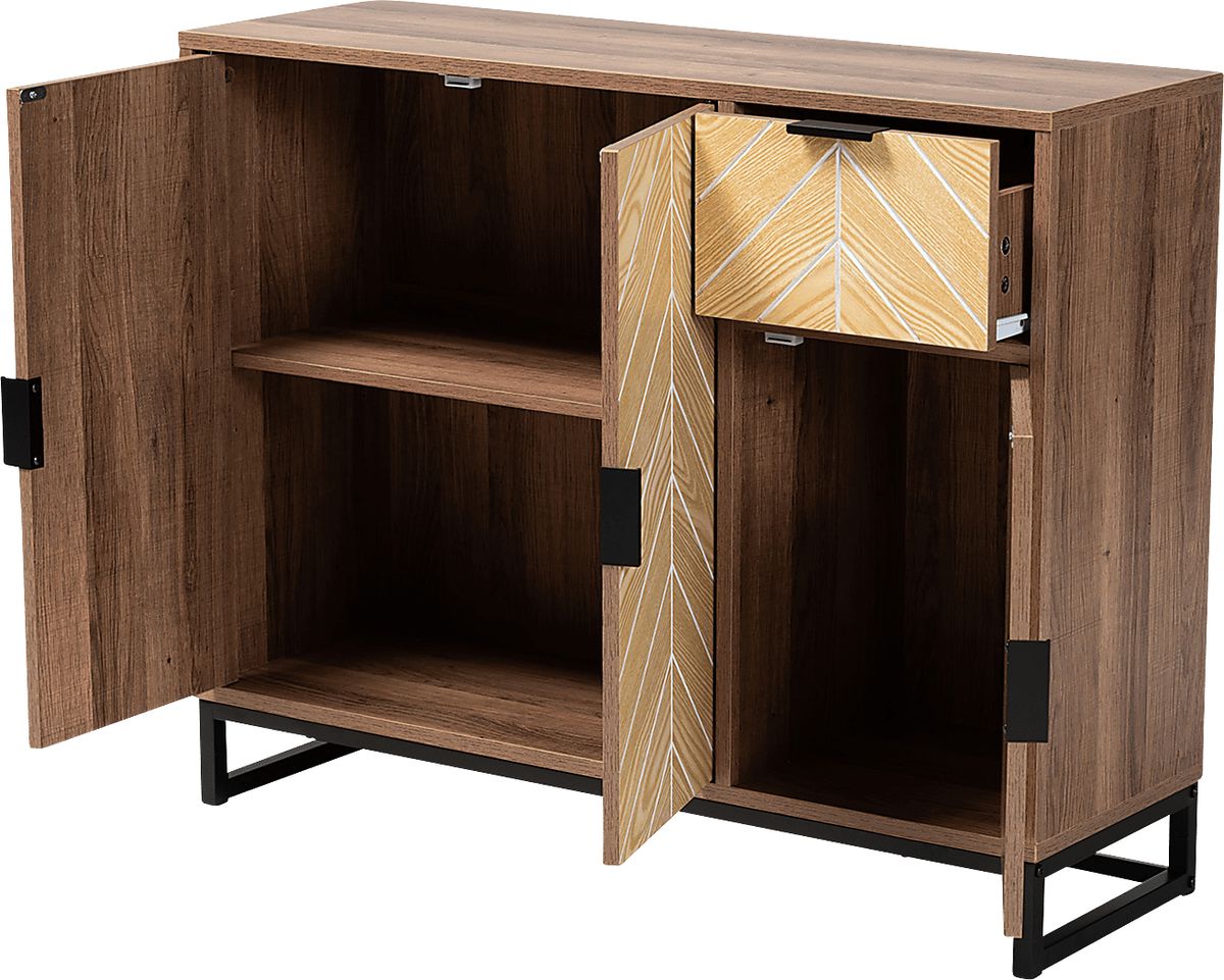 Bomarc Brown Dark Wood Sideboard | Rooms to Go