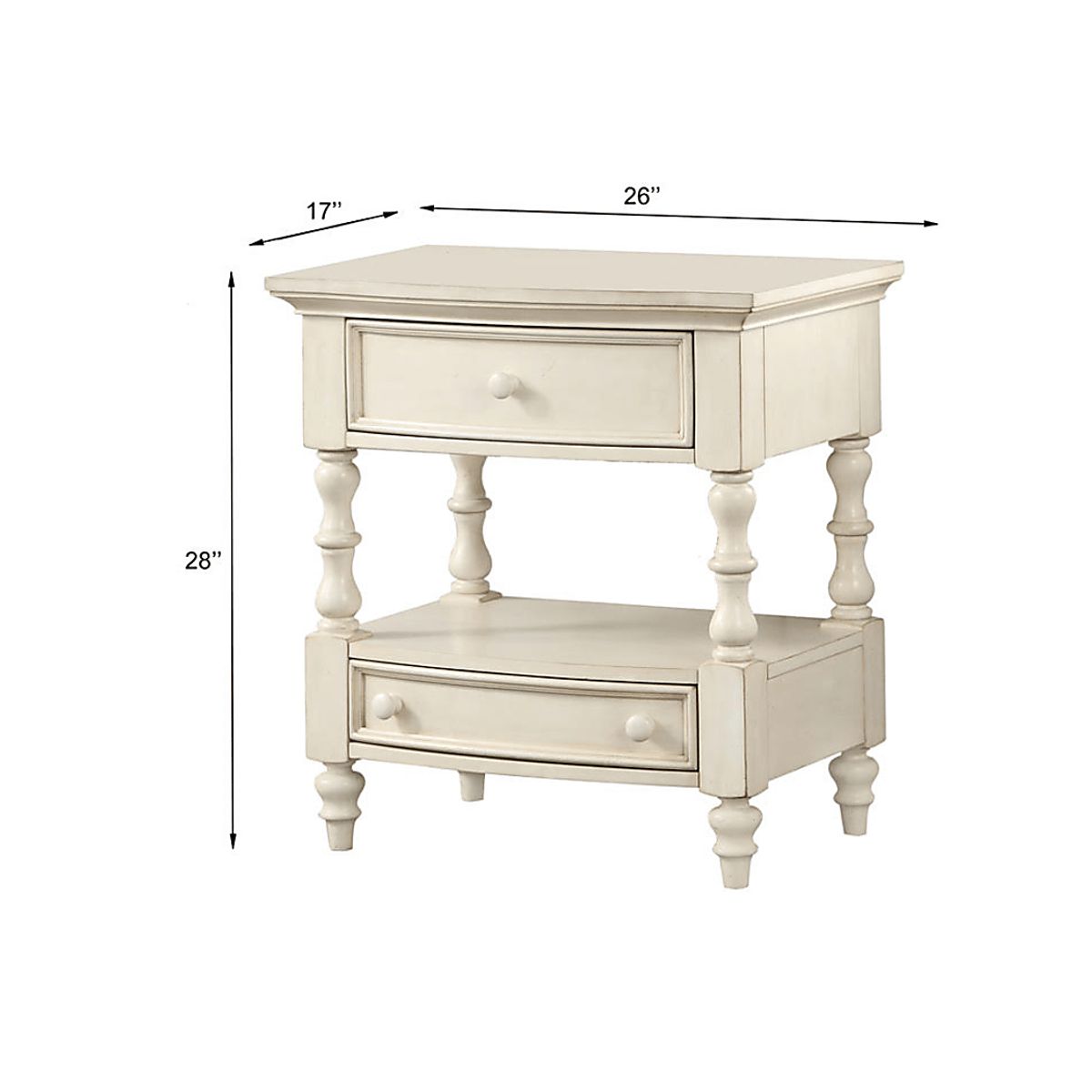 Bonisee White Colors,White End Table | Rooms to Go
