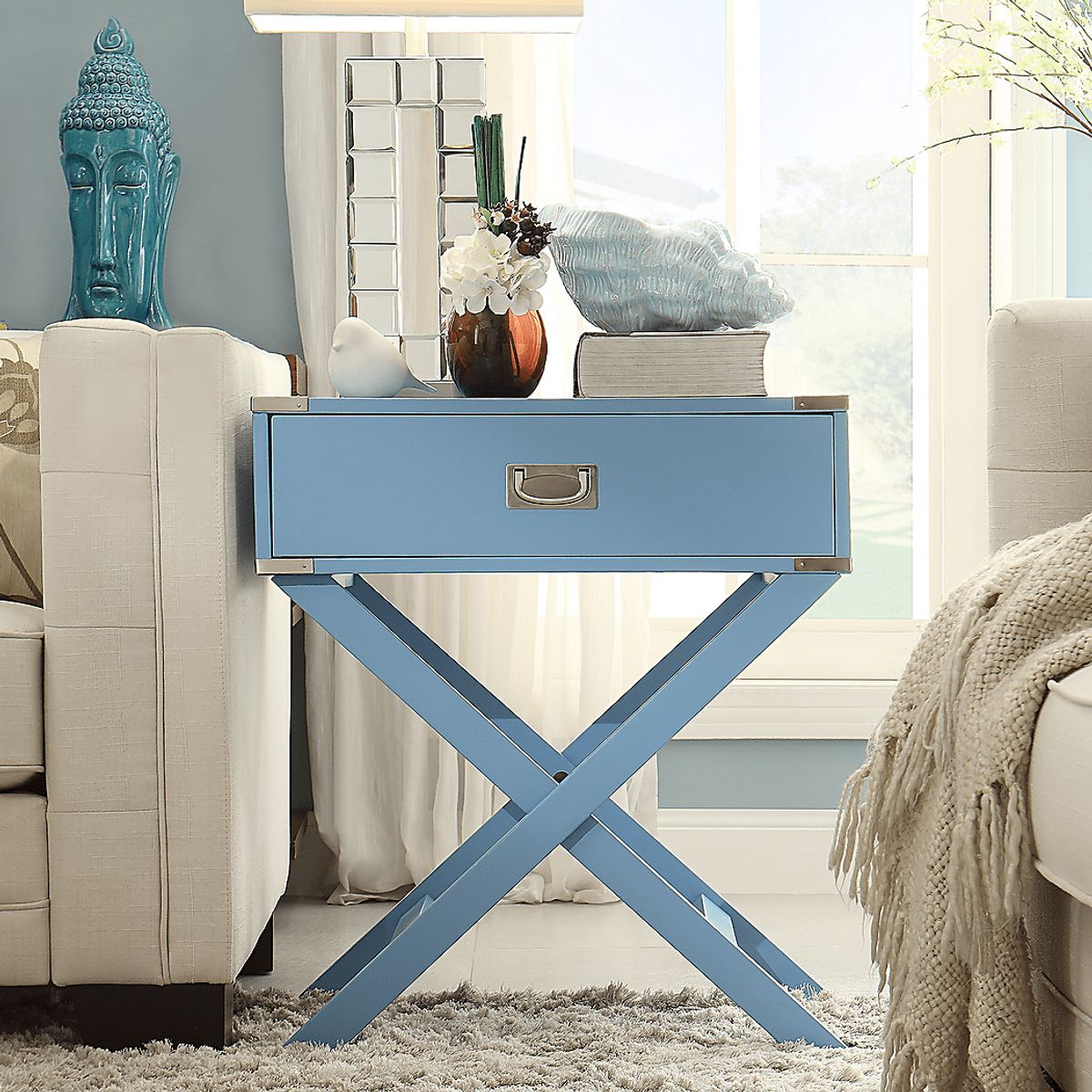 Bowen Blue Colors Accent Table | Rooms to Go