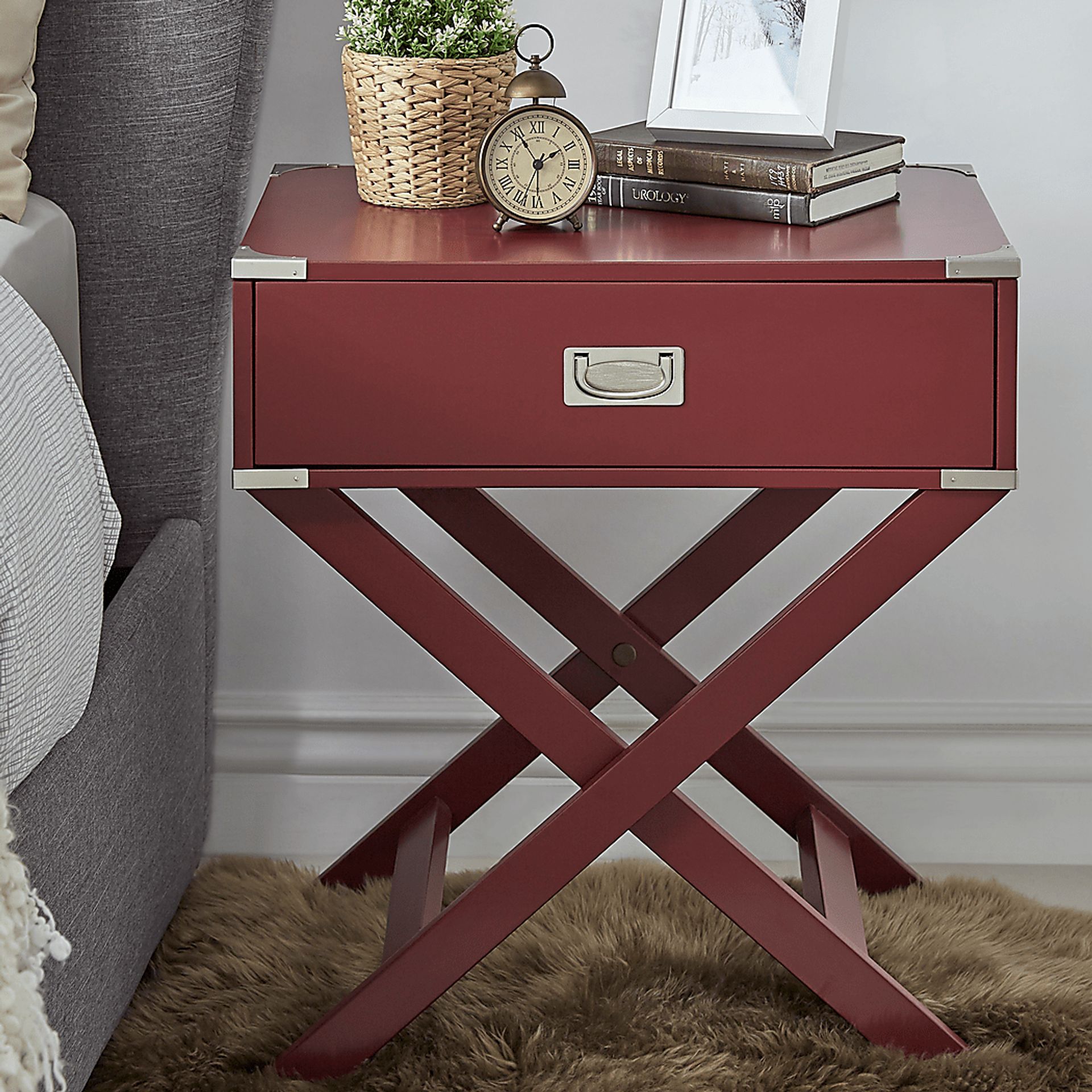 Bowen Red Colors Accent Table | Rooms to Go