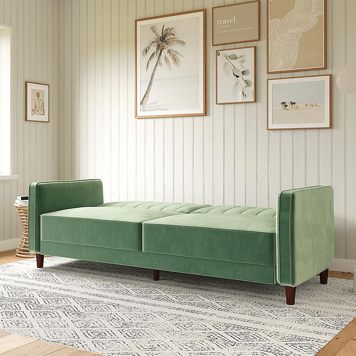 Boxmeer Light Green Futon | Rooms to Go