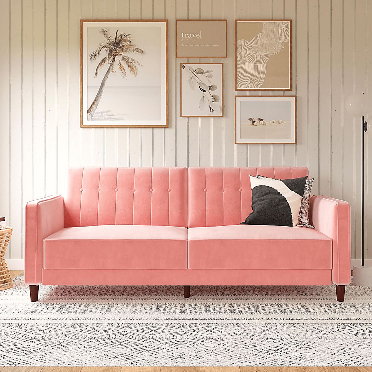 Boxmeer Pink Futon | Rooms to Go