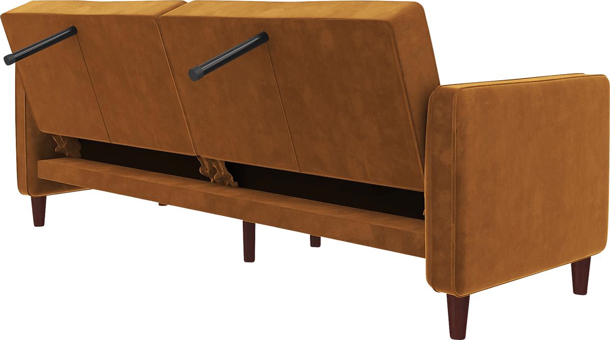 Boxmeer Rust Red Futon | Rooms to Go