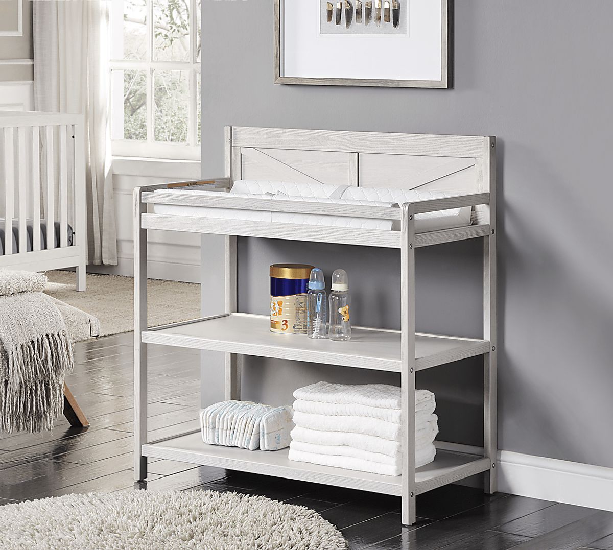 Boysenberry Gray Changing Table | Rooms to Go