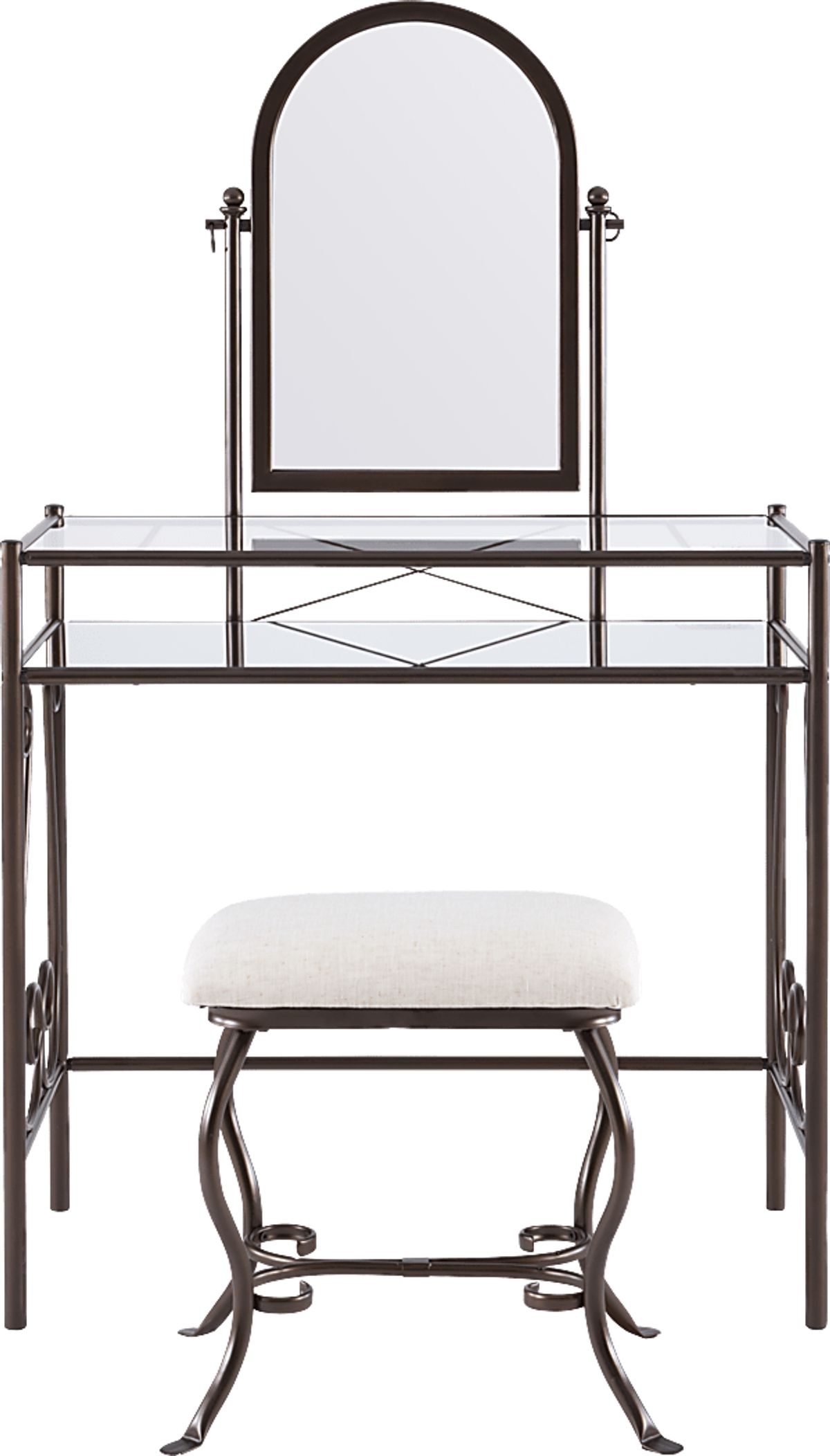 Braayfeild Bronze Metal Vanity | Rooms to Go