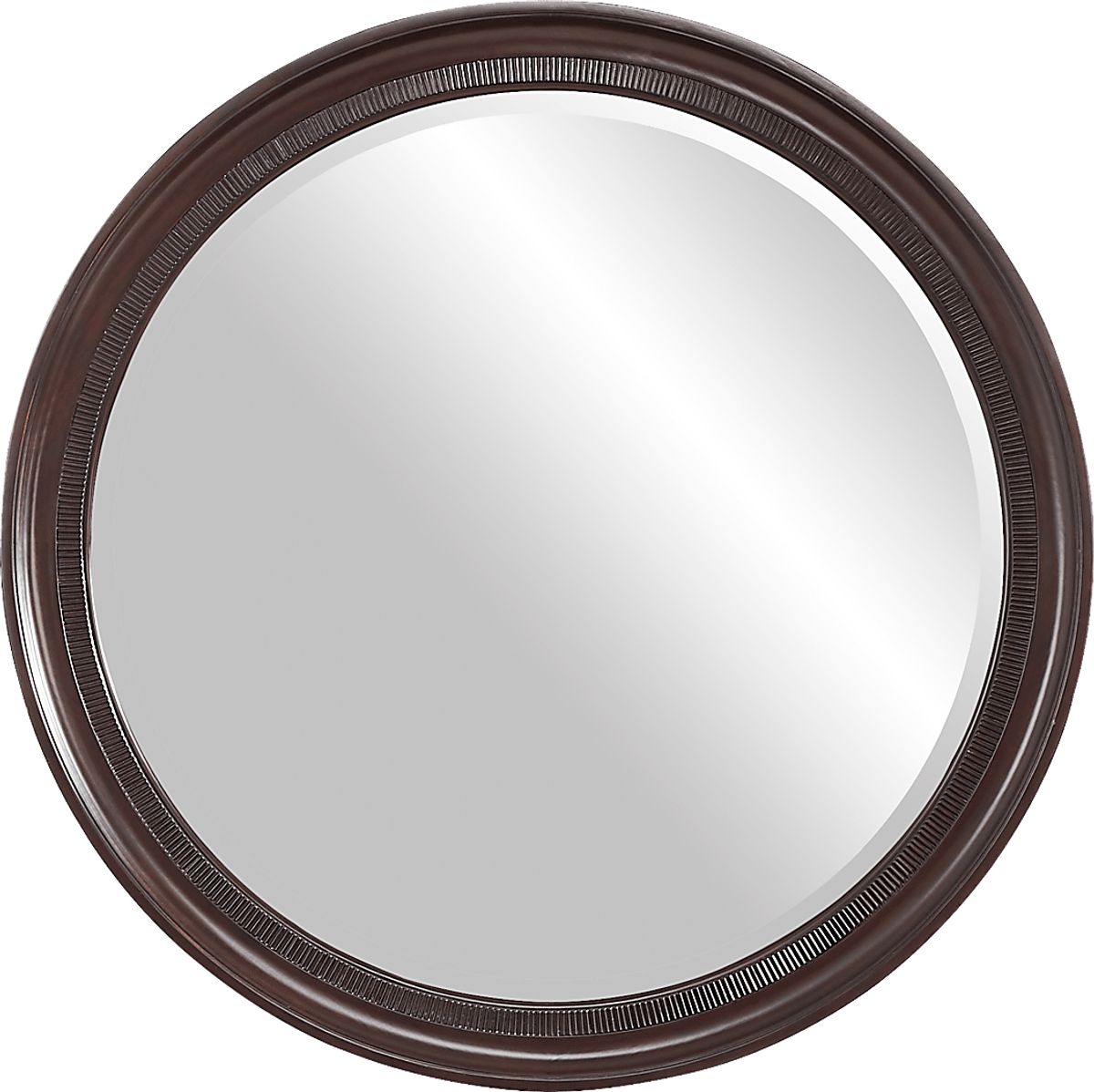 Cindy Crawford Bradbury Brown Cherry Dark Wood Mirror | Rooms to Go