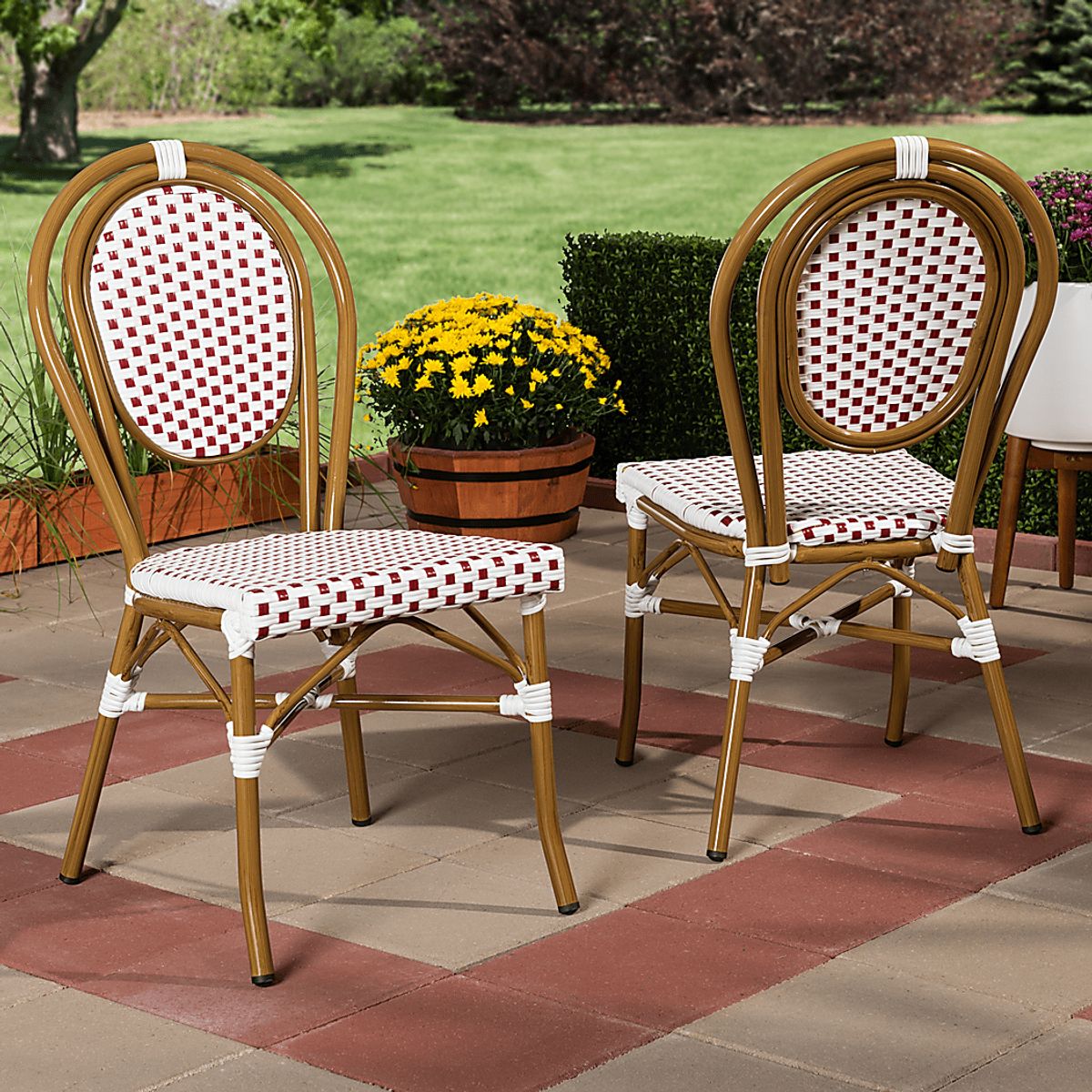 Braganza Red Colors Side Chair, Set Of 2 | Rooms to Go