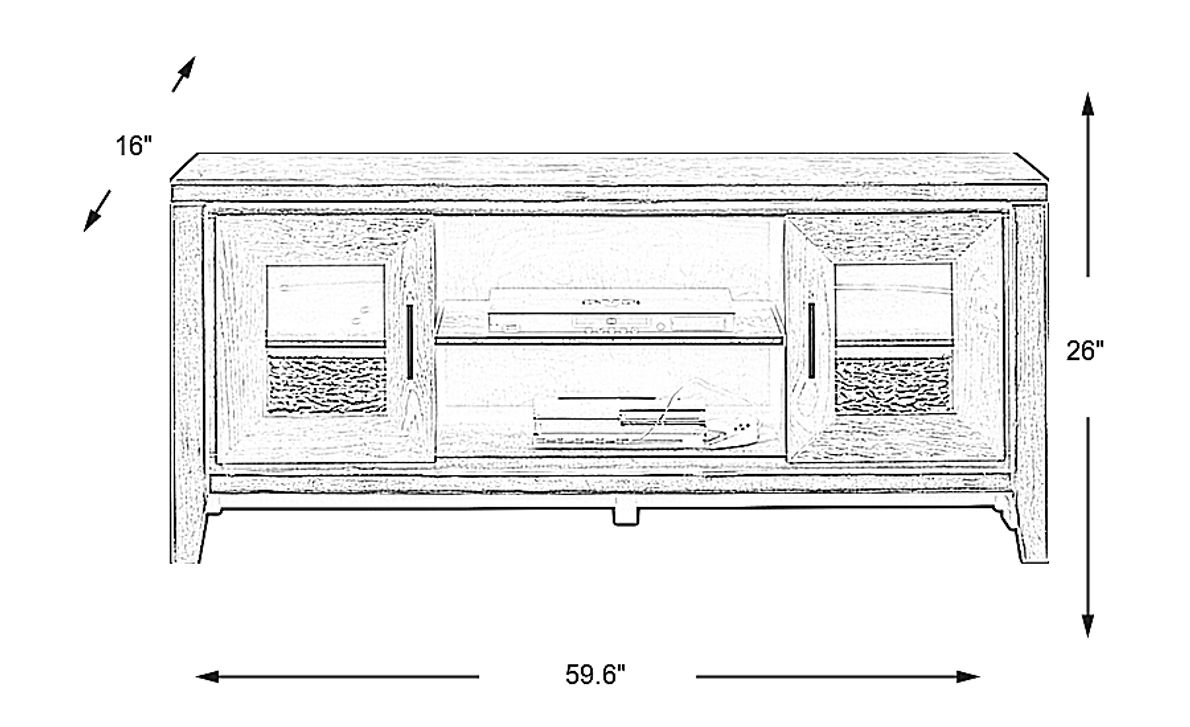 Braham II Driftwood Gray 60 in. Console - Rooms To Go