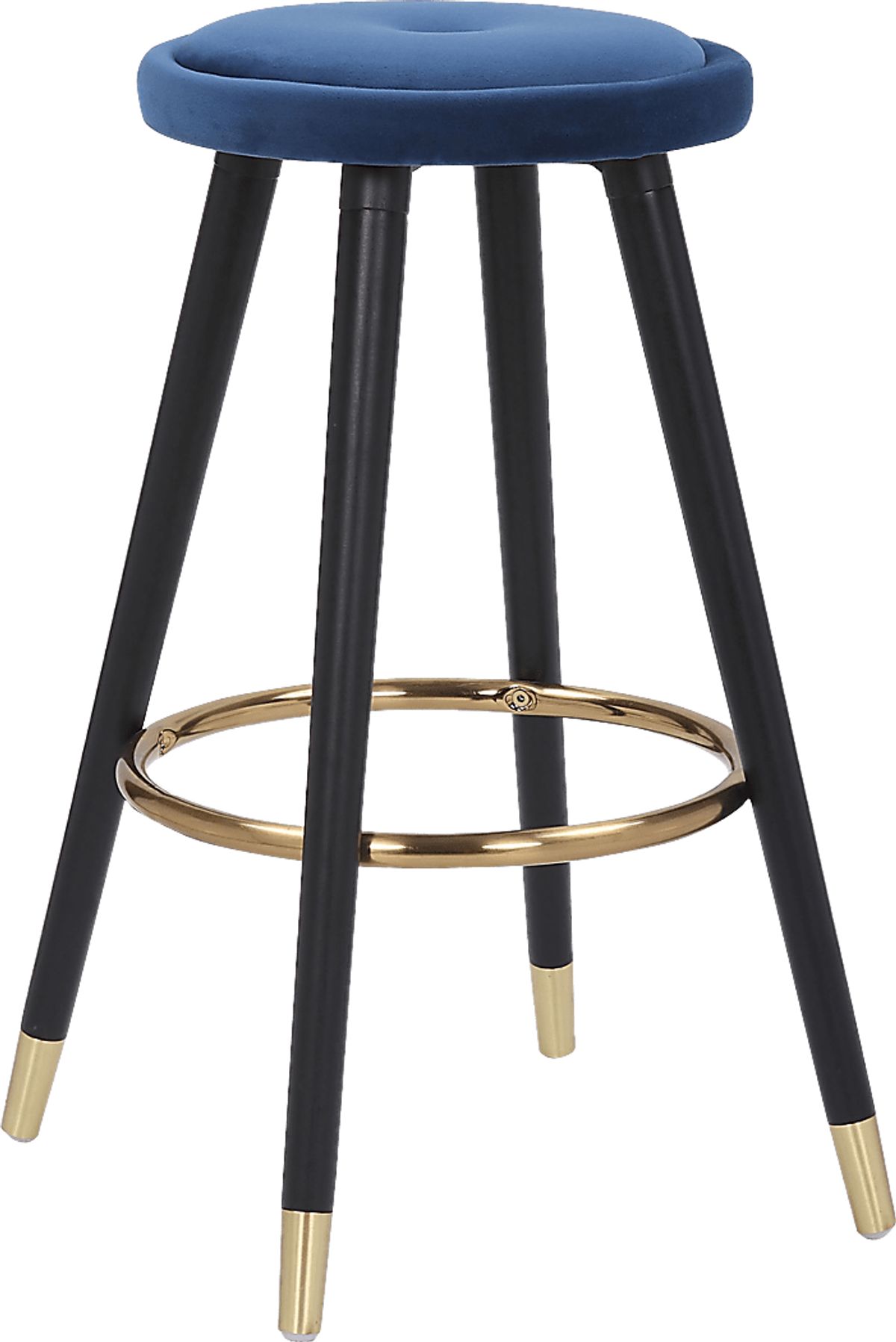 Braithwood Gold Colors,Metal Blue Counter Stool, Set Of 2 | Rooms to Go
