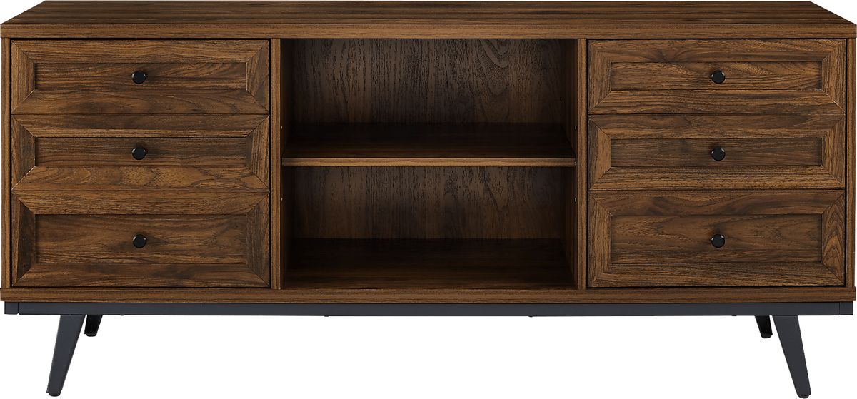 Bramblecrest Walnut Dark Wood Console | Rooms to Go