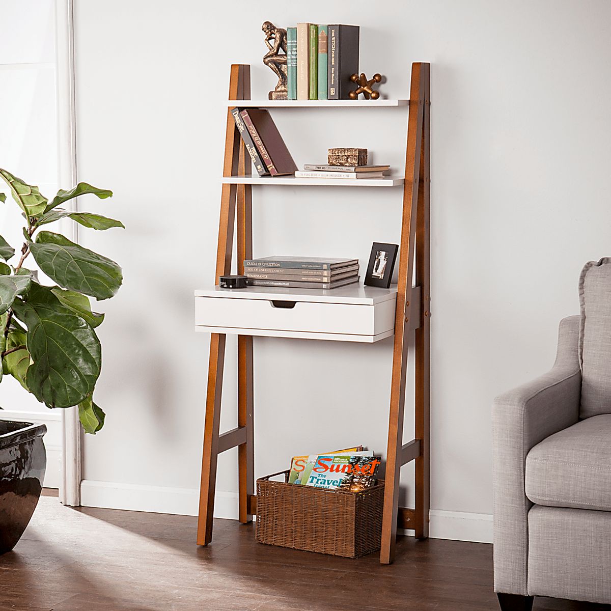 Bramell Light Oak Wood Desk | Rooms to Go