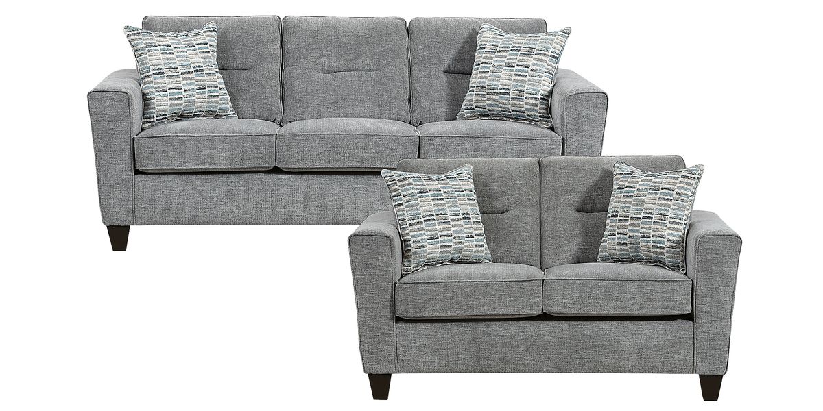 Brantley Boulevard Gray Polyester Fabric Sofa | Rooms to Go