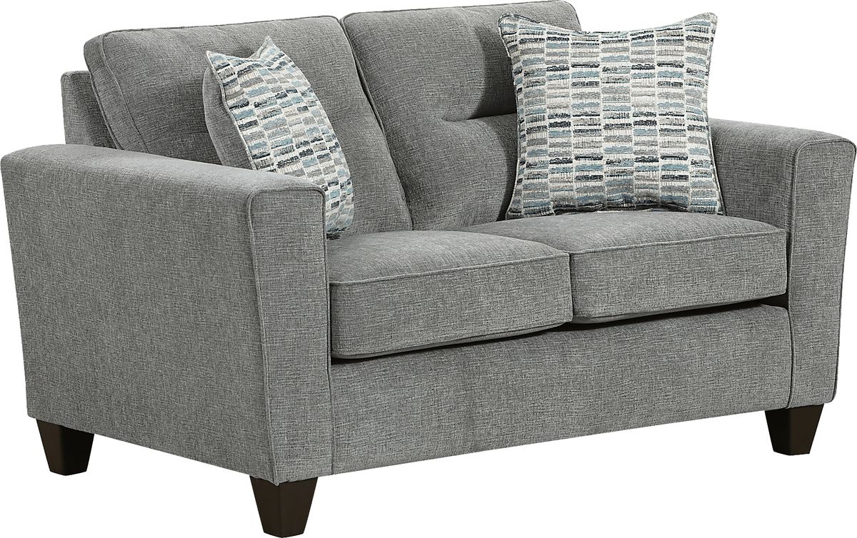 Brantley Boulevard 2 Pc Gray Polyester Fabric Living Room Set With Sofa ...