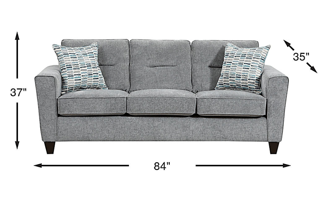 Brantley Boulevard 2 Pc Gray Polyester Fabric Living Room Set With Sofa ...