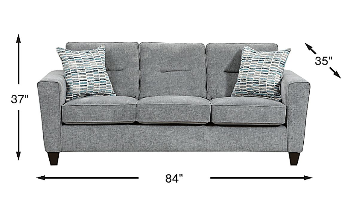 Brantley Boulevard Gray Polyester Fabric Sofa | Rooms to Go