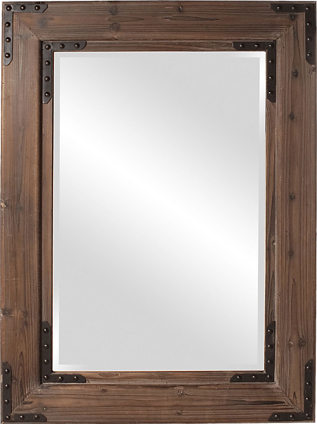Branud Brown Dark Wood Mirror | Rooms to Go