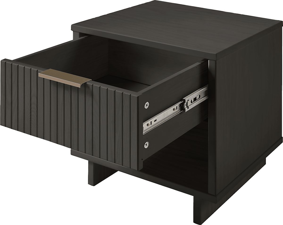 Bremmer V Dark Gray Nightstand | Rooms to Go