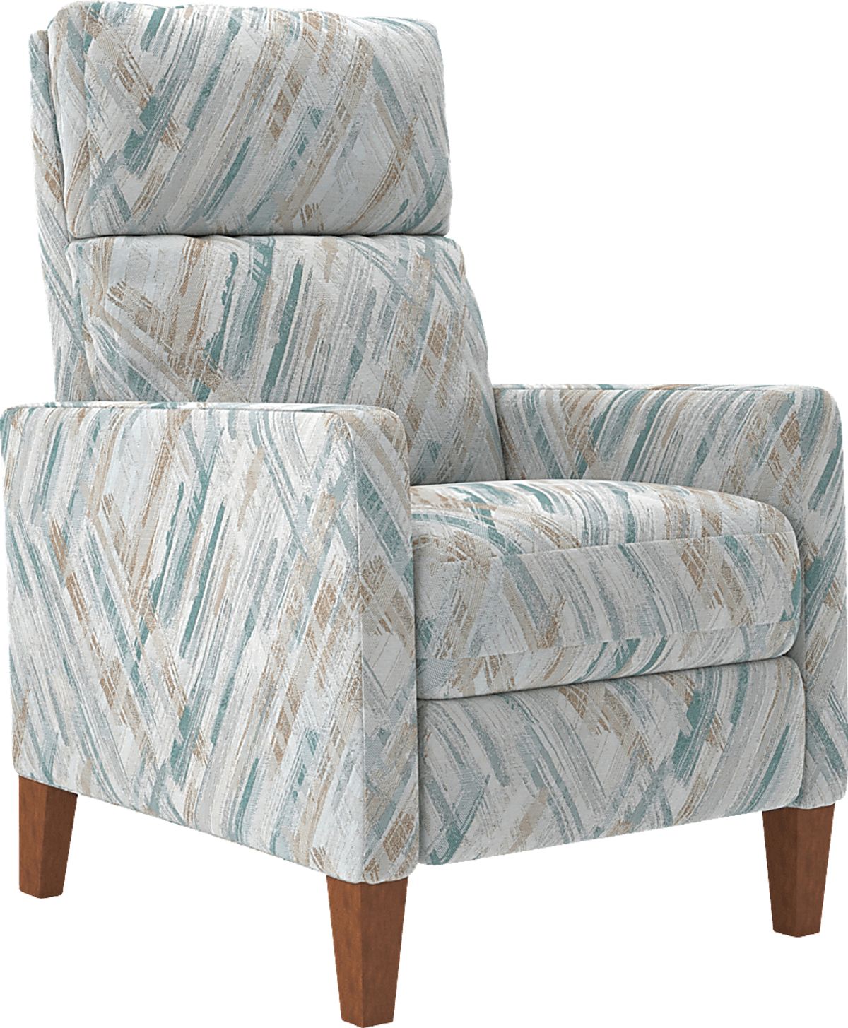 Brentway Blue Polyester Fabric Push Back Recliner | Rooms to Go