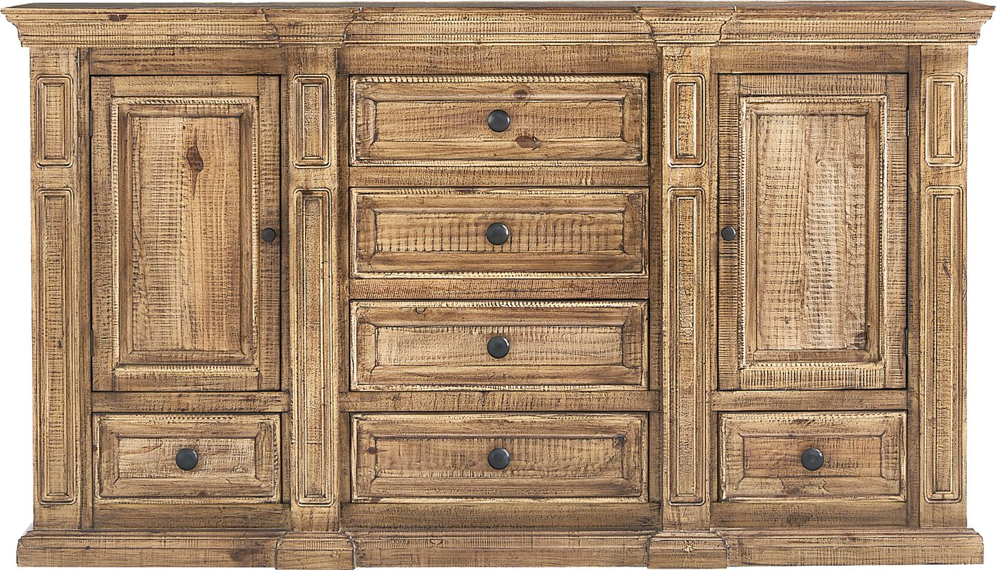 Briar Hill 5 Pc Natural Light Wood Queen Bedroom Set With 3 Pc Queen ...
